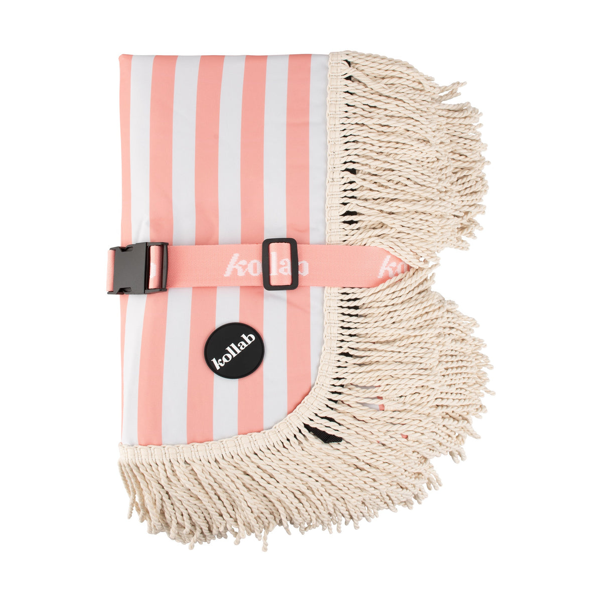 Fringed Medium Picnic Mat Coral Stripe – Kollab USA